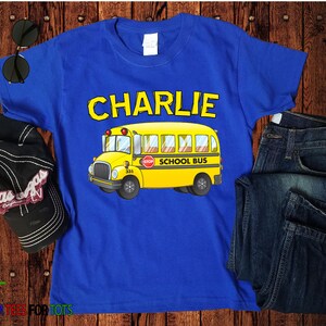 Personalized School Bus Shirt - Kids School Bus Graphic Tee - Adult I ...