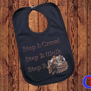 Future Roleplayer Baby Bib Rpg Player Bib Baby Bib Steps Crawl Walk ...