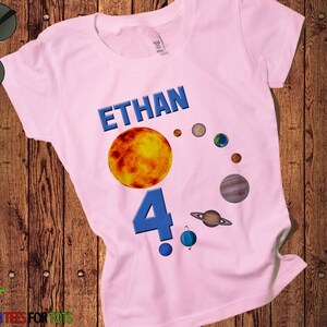 Solar System Birthday Shirt Matching Shirt Set Outer Space Bday Tshirt ...