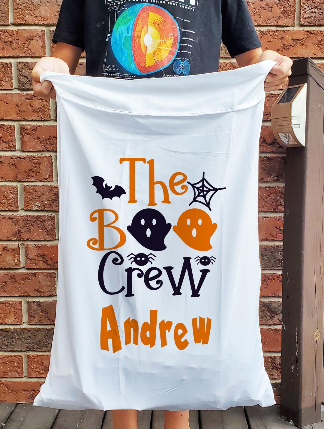 Personalized Halloween Pillowcase or Tote Bag-the BOO Crew Reusable ...