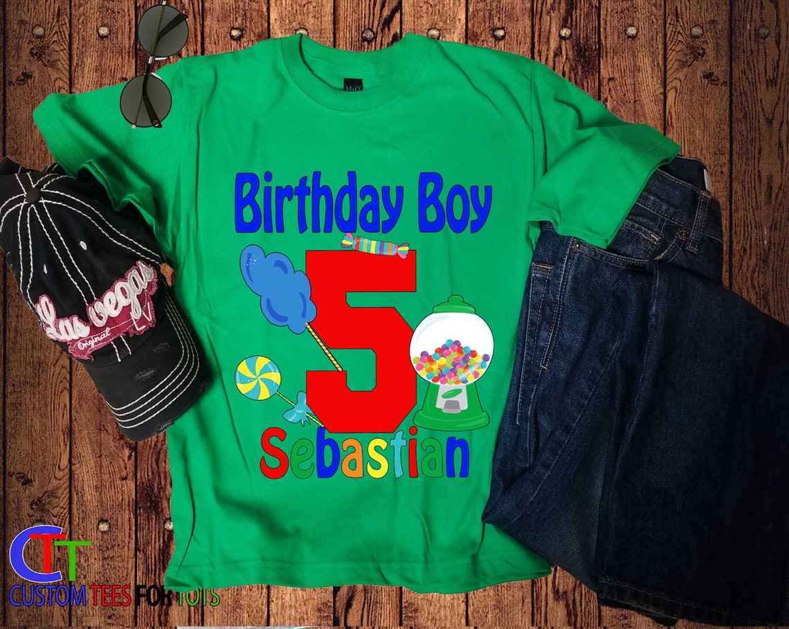 BOY Candy Shirt Birthday Candy Shirt Candyland - Etsy
