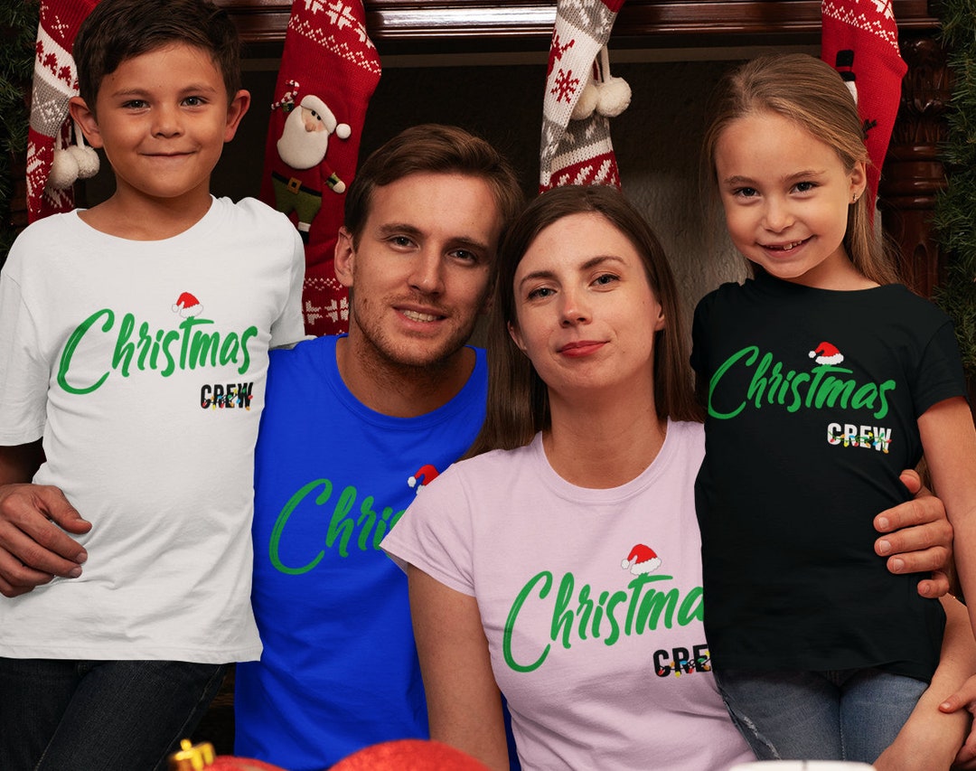 Christmas Family Crew Shirts - Matching Xmas Tees for Kids Adults ...