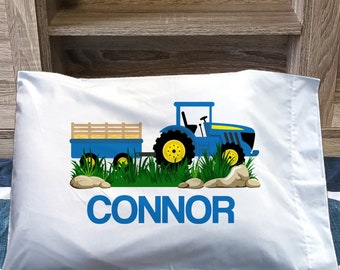 Farm Tractor Pillow Case Personalized Pillowcase Boys or Girls - Etsy