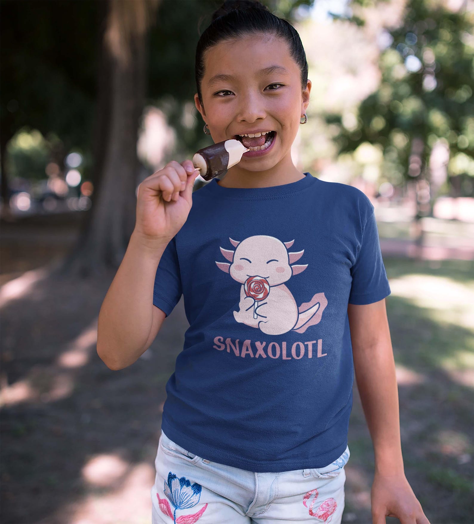 Snaxolotl Snacking Snacks Kids T-shirt - Funny Axolotl Design - Etsy