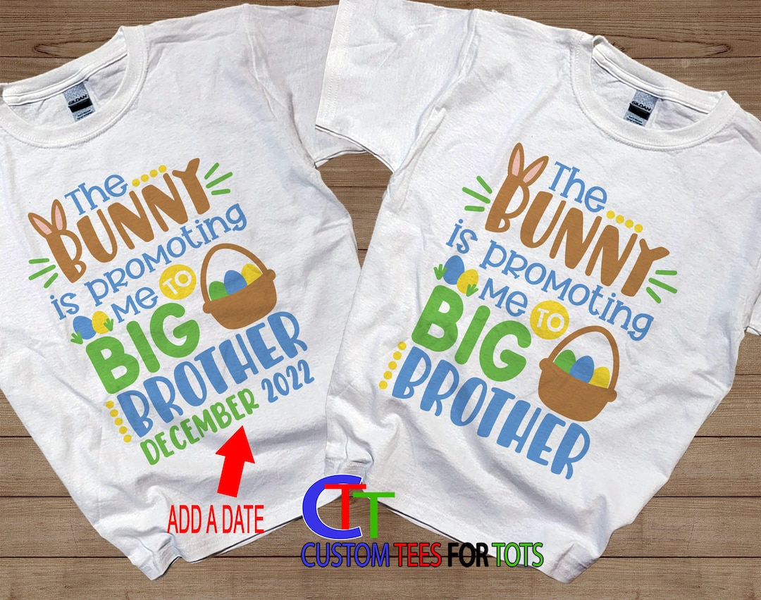 Personalized Easter Big Brother Announcement Shirt Bunny Promotion ...