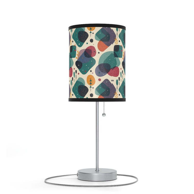 Modern Abstract Table Lamp, Boho Home Decor, Colorful Nightstand Light ...