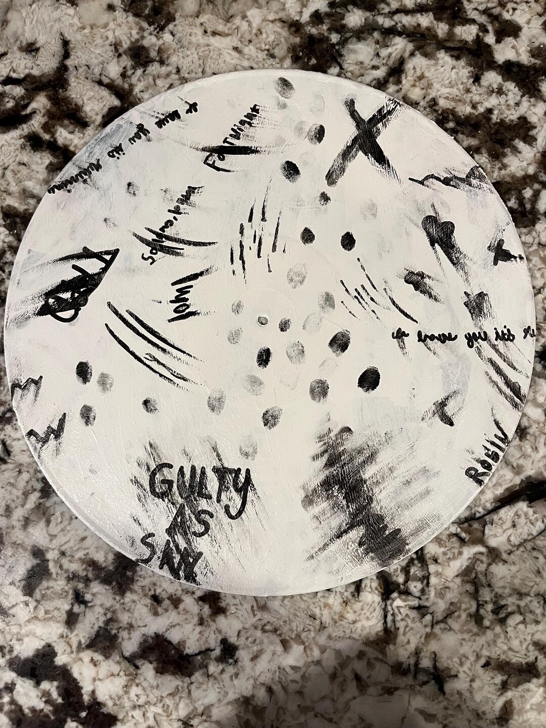 Taylor Swift TTPD Painted Vinyl Record- Acrylic Paint - Etsy