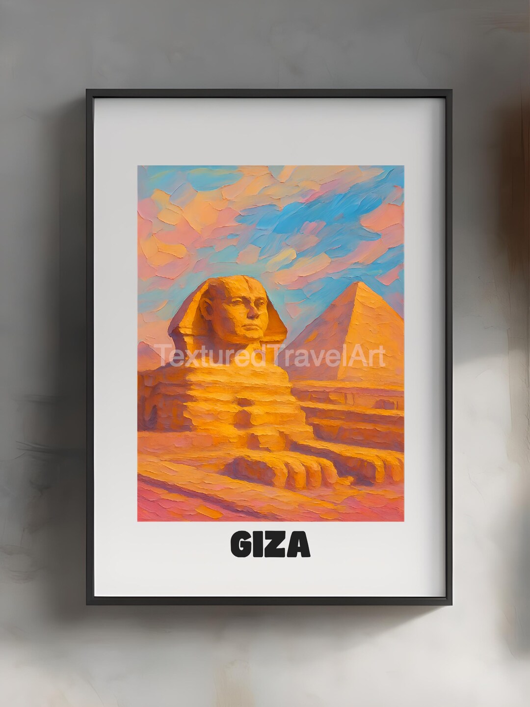 Pyramids of Giza Travel Print - Egypt, Pyramids of Giza Poster, Egypt ...