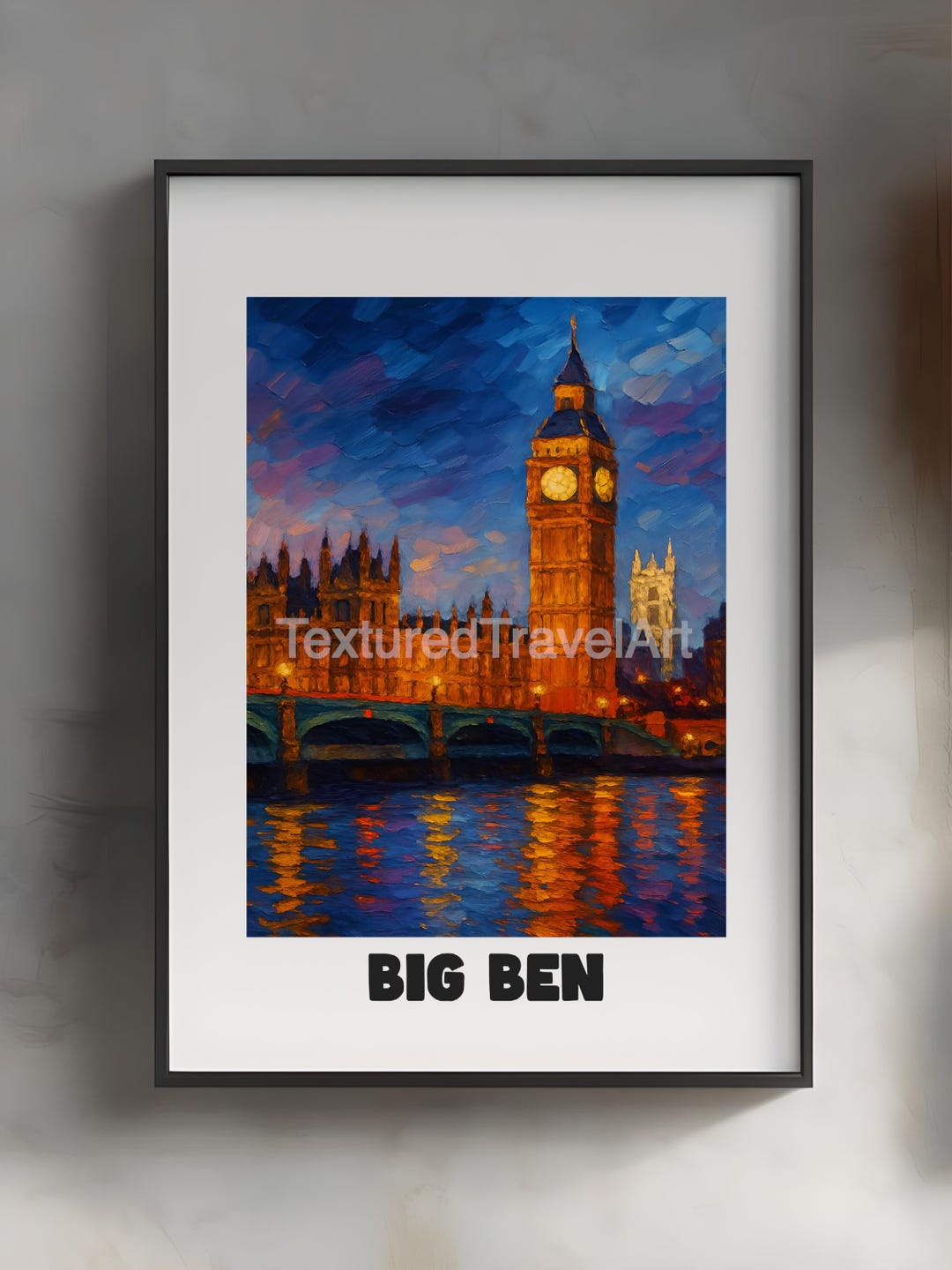 Big Ben London Painting, Big Ben Print, London Art Print, London Wall Art, Big Ben Poster, Wall ...
