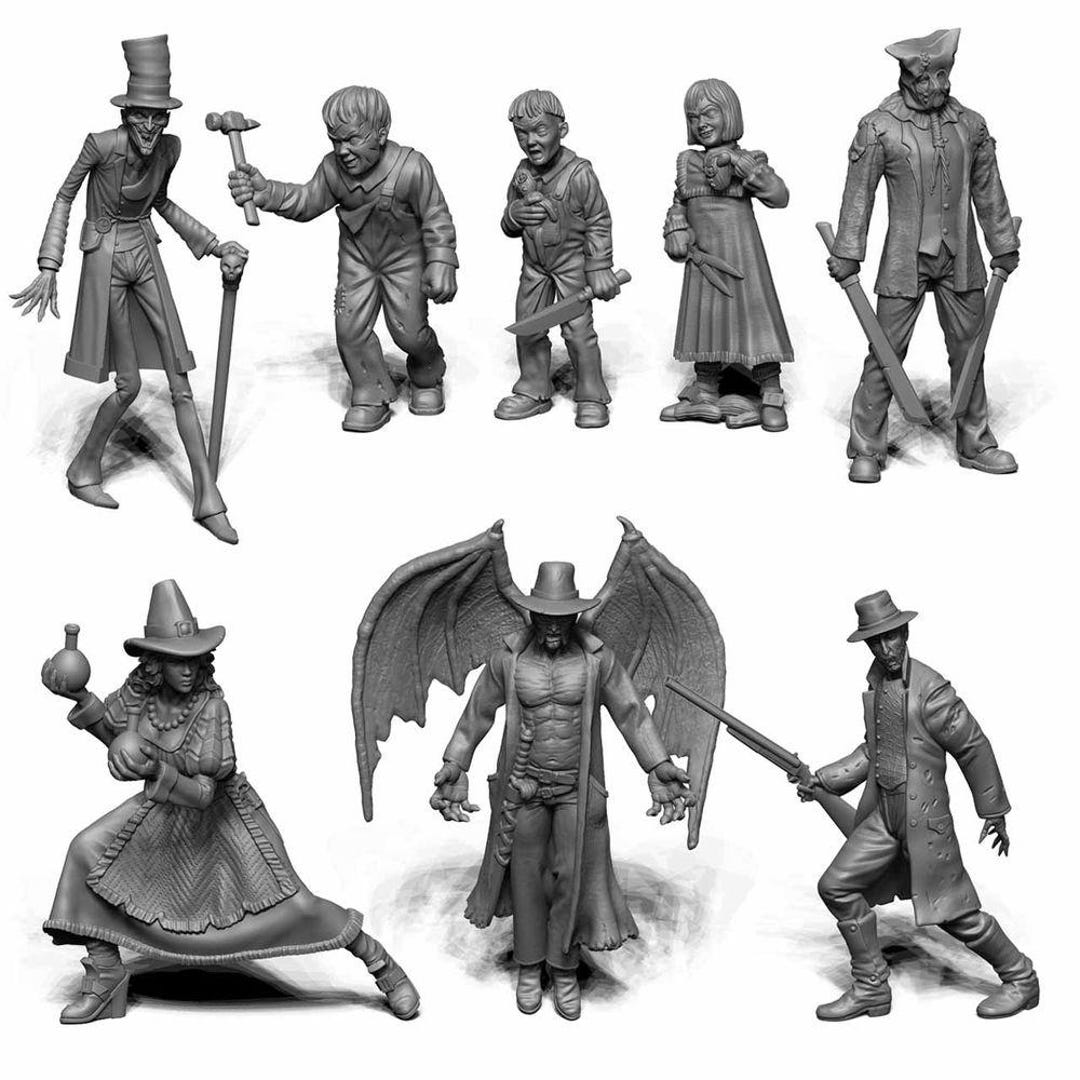 Dread Gang Miniature Set – Undead & Demonic Cursed Faction | 30mm Resin ...