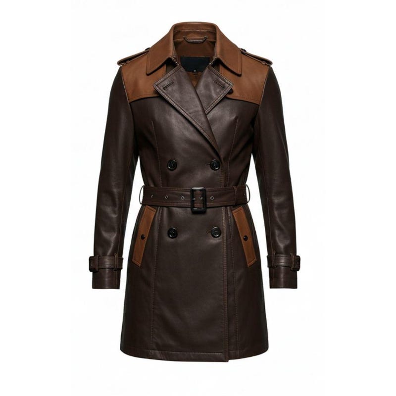 Black Leather Coat Duster - Etsy