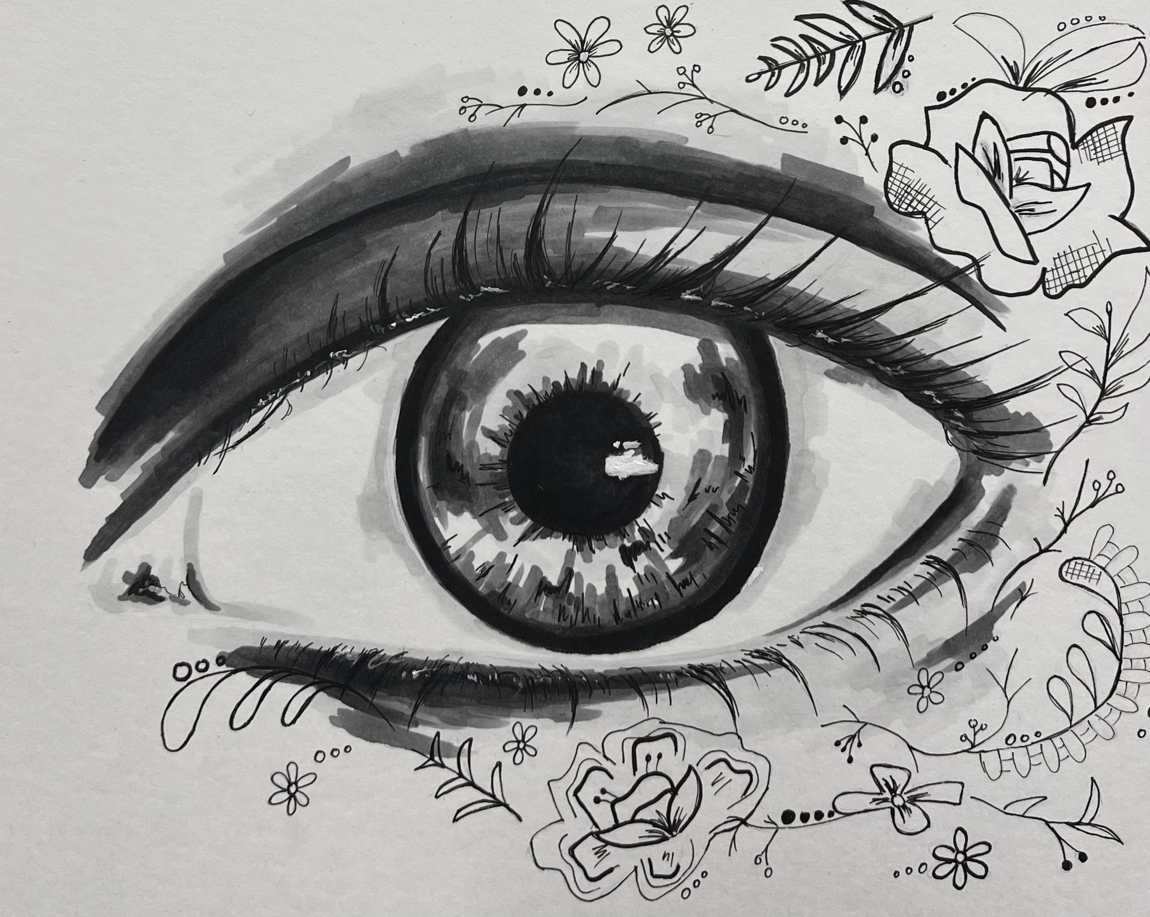 Custom Eye Drawing 8”x10” (examples Provided) - Etsy