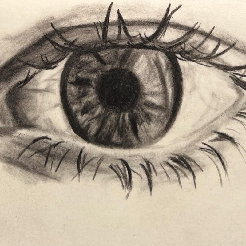Eye Charcoal Drawing - Etsy