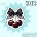Gothic Cherry Aesthetic Sticker With Black Lace Bow | Dark Academia ...