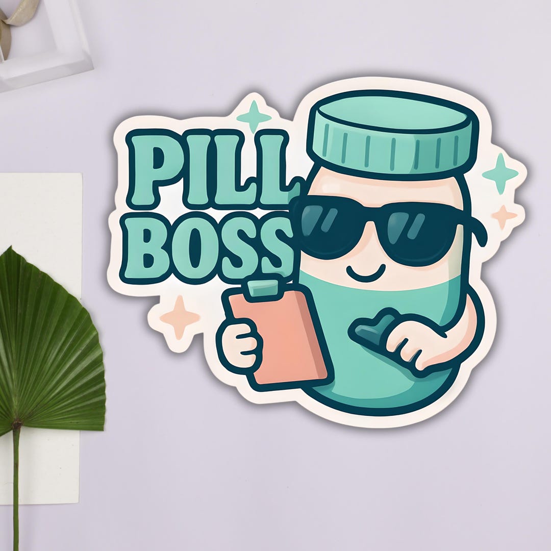 Pill Boss Vinyl Sticker: Retro Pharmacy Humor, Pharmacy Tech Gift - Etsy