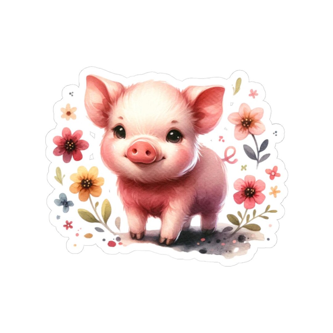 Fat Pig Sticker, Pig Sticker, Pig Lover Gift, Cute Pig Sticker, Journal ...