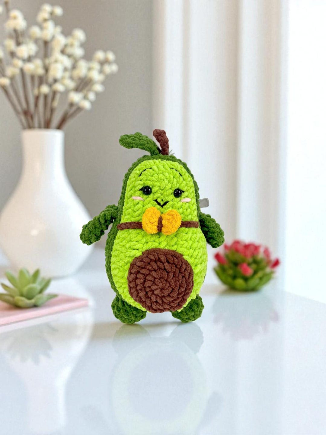 Avocado Amigurumi Crochet Pattern PDF, Cute Kawaii Avocado Plush Toy ...