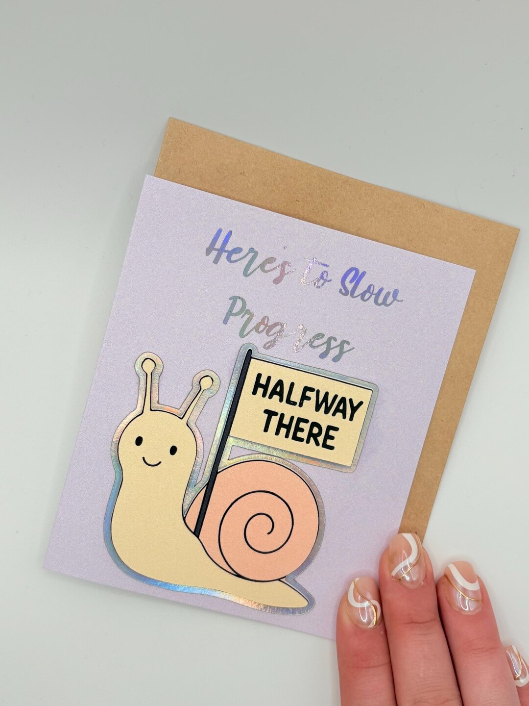 Here's to Slow Progress - Greeting Card - Etsy