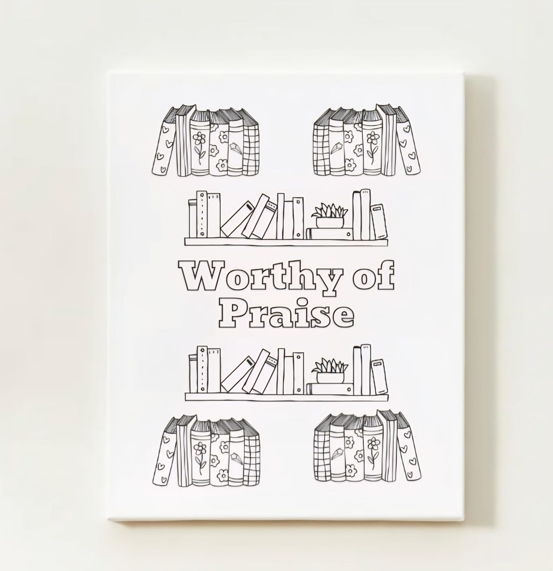 Christian Coloring Pages/worthy/praise (8.5x11) - Etsy