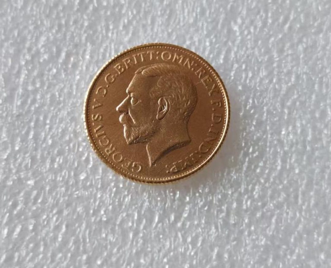 1911 British George V Sovereign - Half Sovereign-gold Plated Coin Rare ...