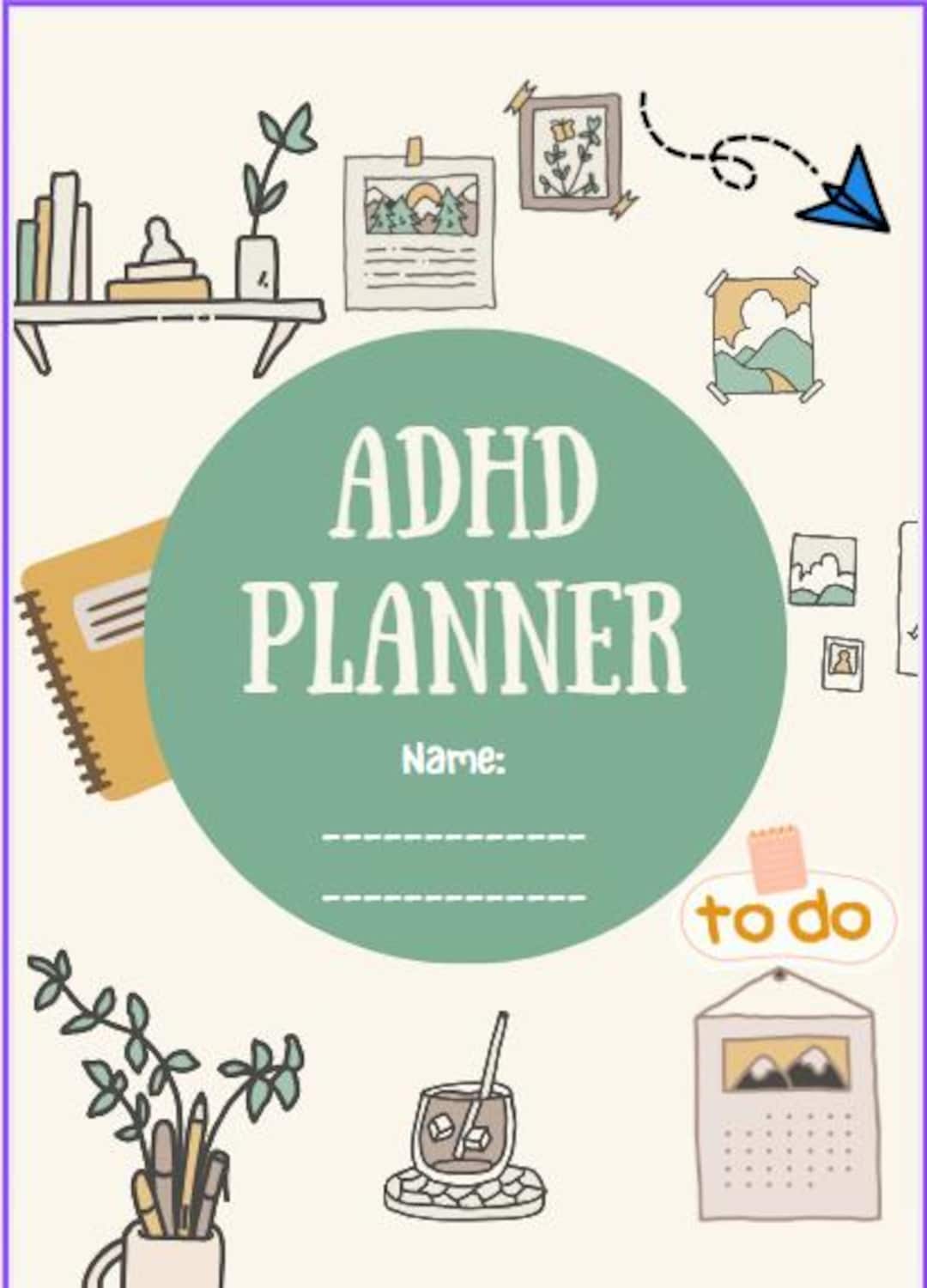 ADHD Digital Planner | Printable | Focus Tools, Pomodoro Tracker ...