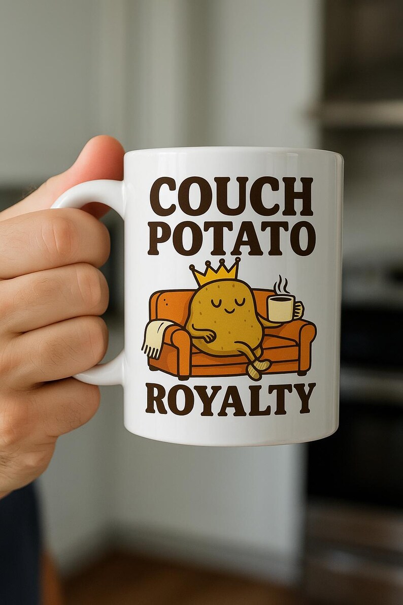 Cozy Couch Potato Ceramic Mug - Perfect Gift for Homebodies, Funny ...