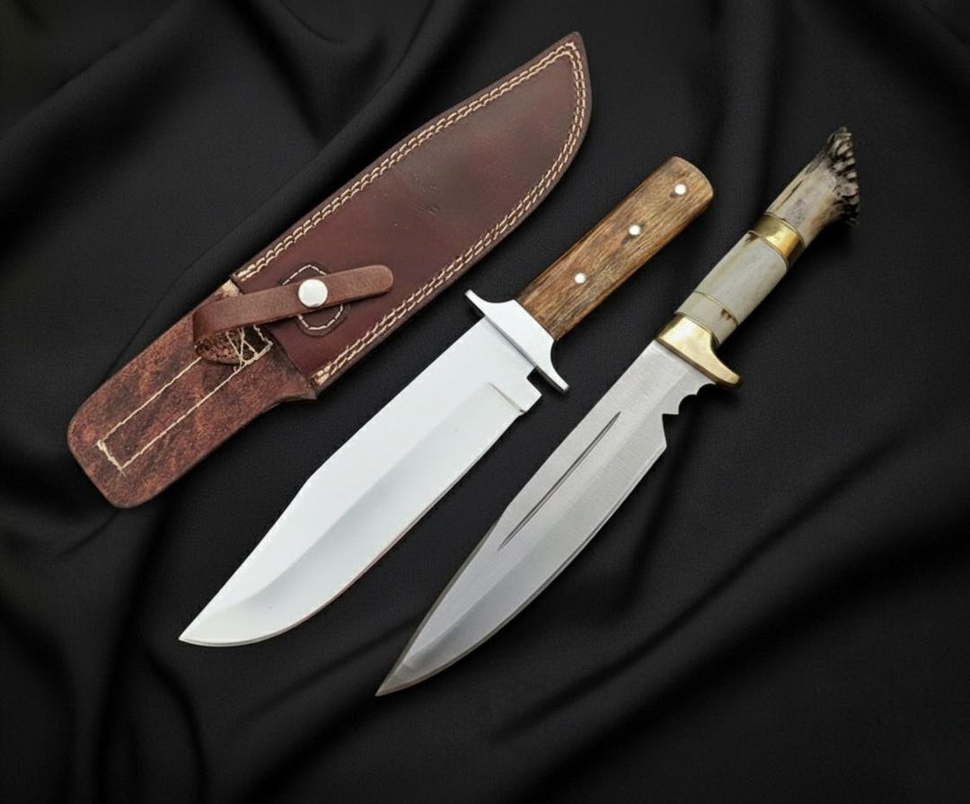 Handmade Arthur Morgan Bowie Knife: RDR2 Knife | Antler Handle ...