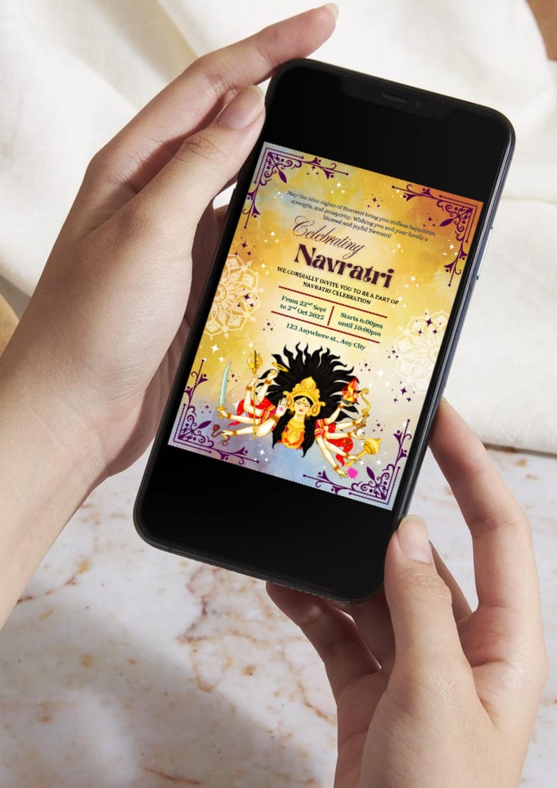 Navratri Golu Invitation Template: Editable Hindu Festival Card ...