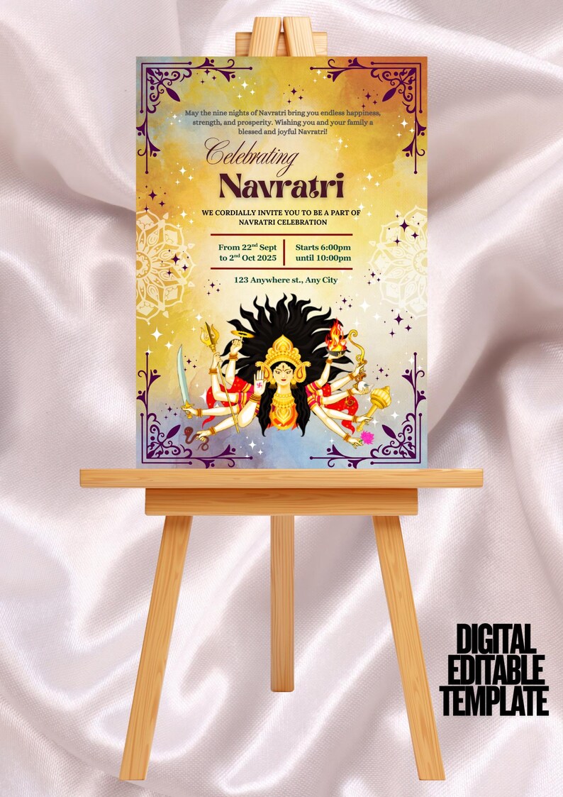Navratri Golu Invitation Template: Editable Hindu Festival Card ...