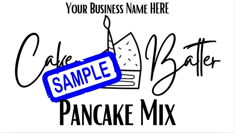 Editable Templates for Cake Batter Pancake Mix (as Seen on Tiktok!) - Etsy