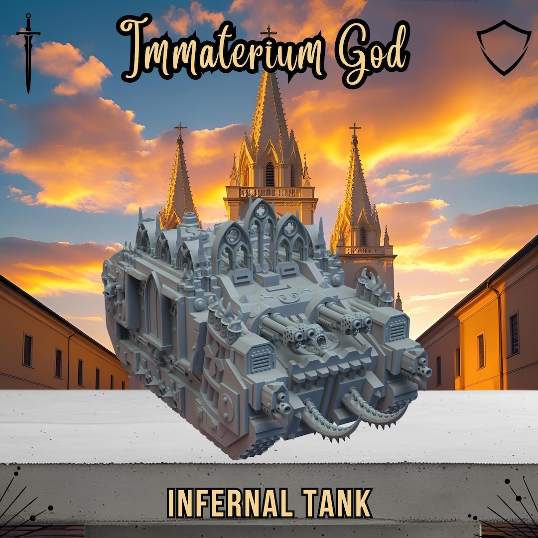 Infernal Tank - Immaterium God- 3D Printed - Bases Included - Etsy
