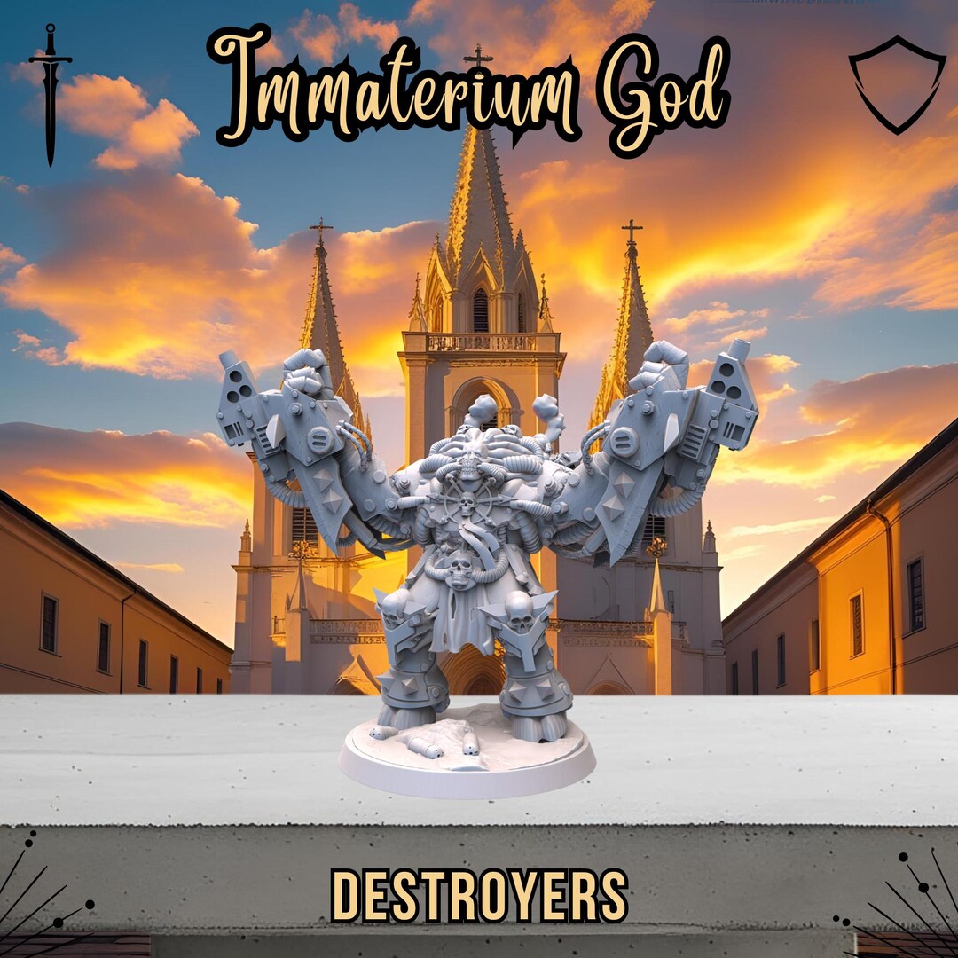 Destroyers X2 - Immaterium God- 3D Printed - Bases Included - Etsy