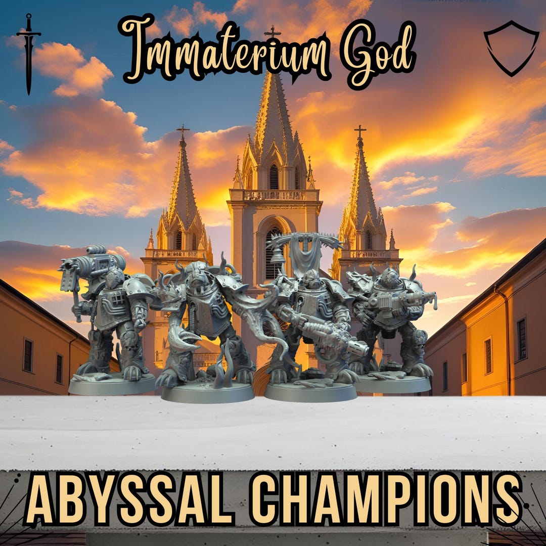 Abyssal Champions X7 - Immaterium God- 3D Printed - Bases Included - Etsy