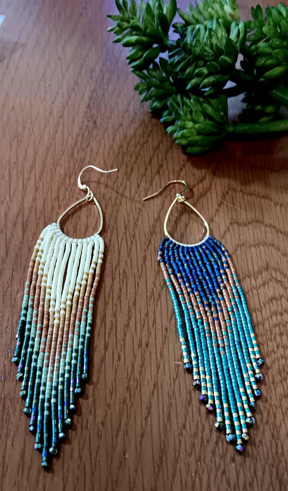 Water Drop Frame With Luxury Design Beads Earrings - Etsy