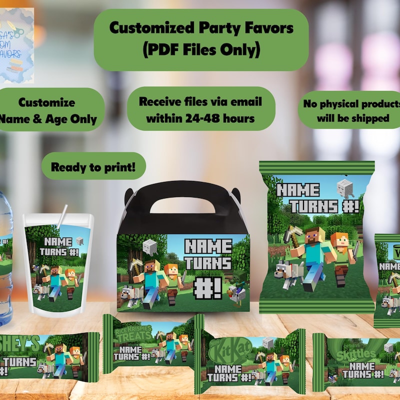 Minecrafts Party Bags - Etsy
