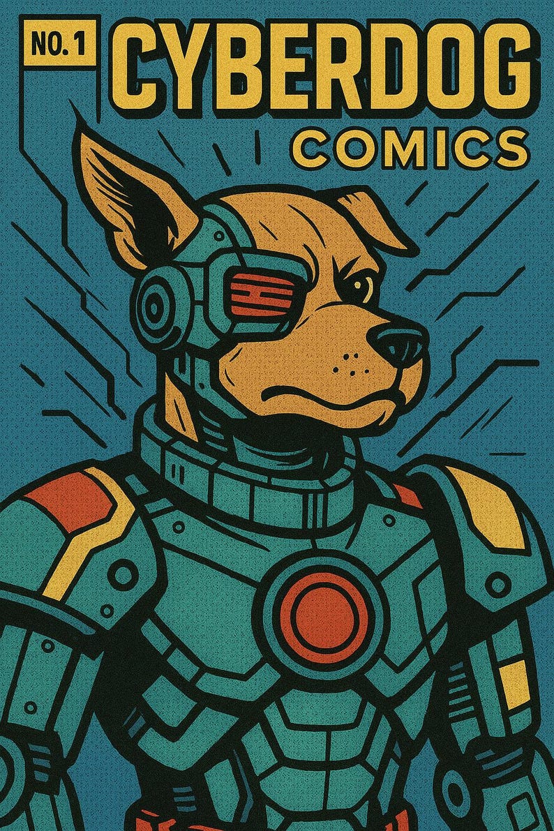 Cyberdog Comics Comic Book Cover Artwork- Download - Etsy