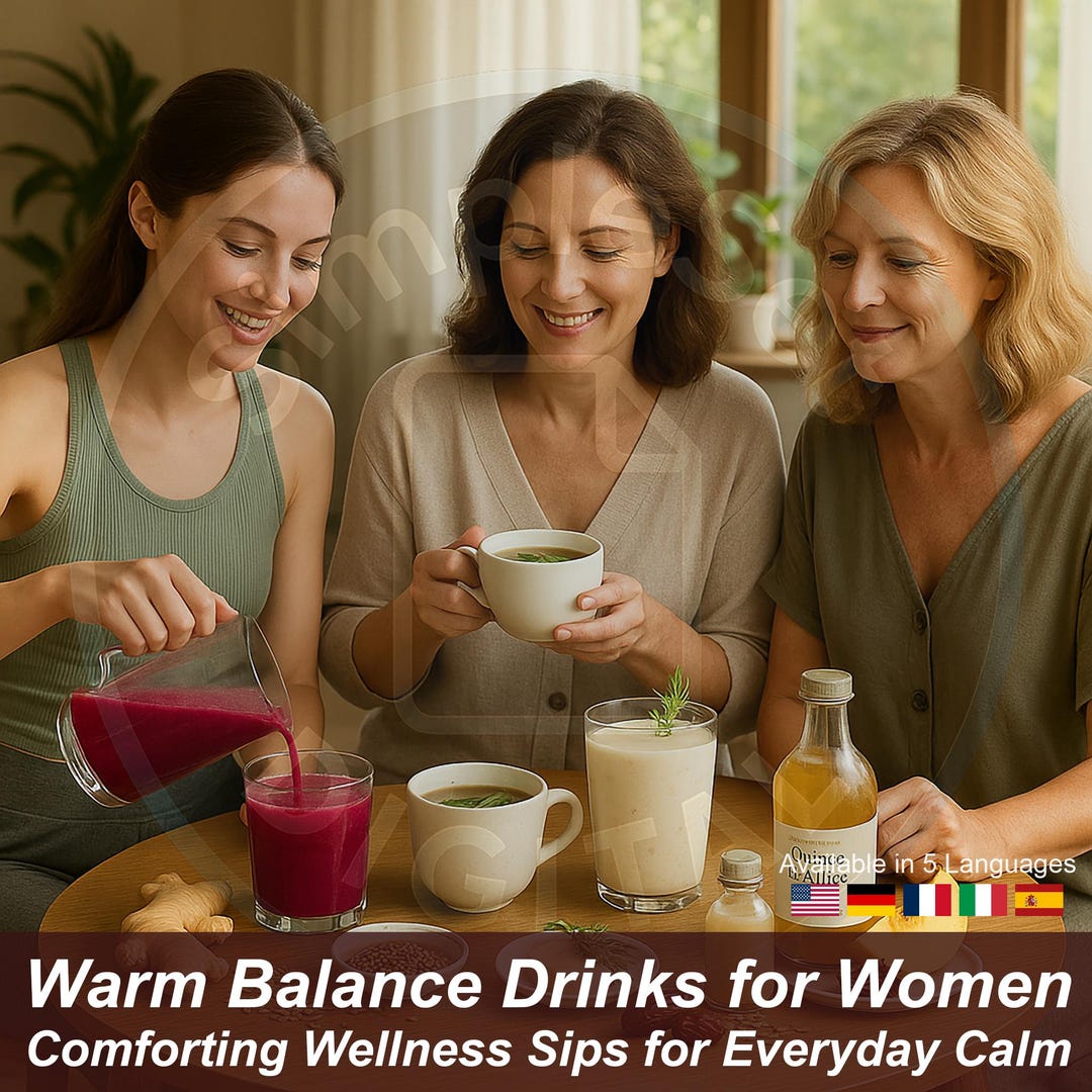 Herbal Drink Set for Women | Calming Wellness Recipes PDF, Daily Ritual ...
