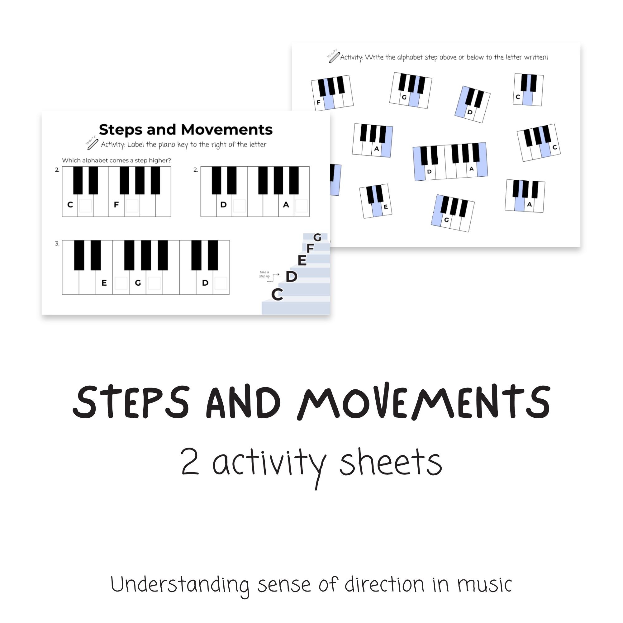 Preschool Piano Worksheet: Music Learning Activities (PDF Downloadable ...