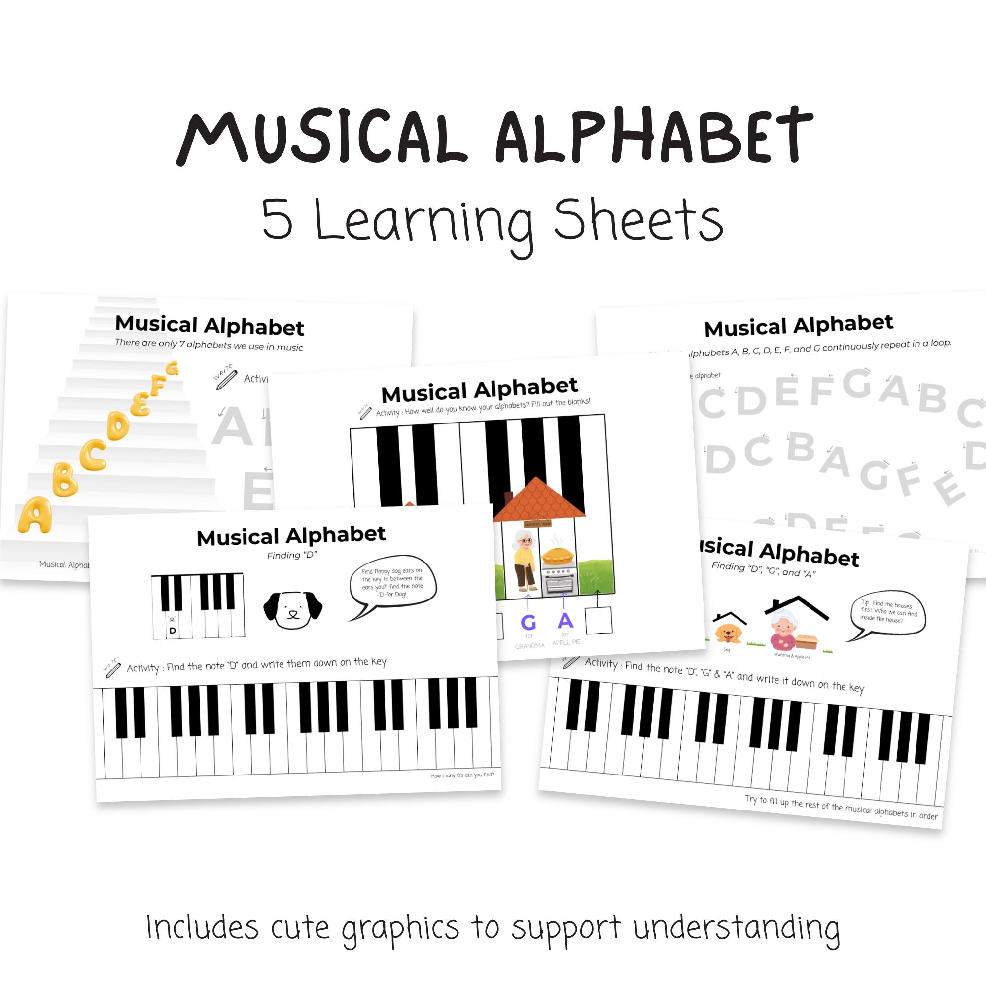 Preschool Piano Worksheet: Music Learning Activities (PDF Downloadable ...