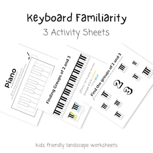 Preschool Piano Worksheet: Music Learning Activities (PDF Downloadable ...