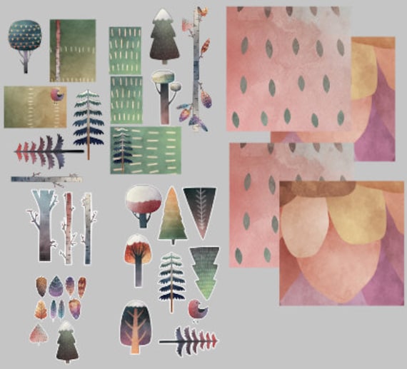 12x12 scrapbook layout elements | Etsy