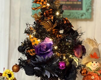 25” Halloween Tree With Limited Edition Gold Berry - Etsy
