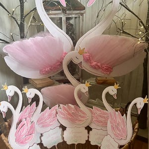 Swan Centerpieces - Etsy