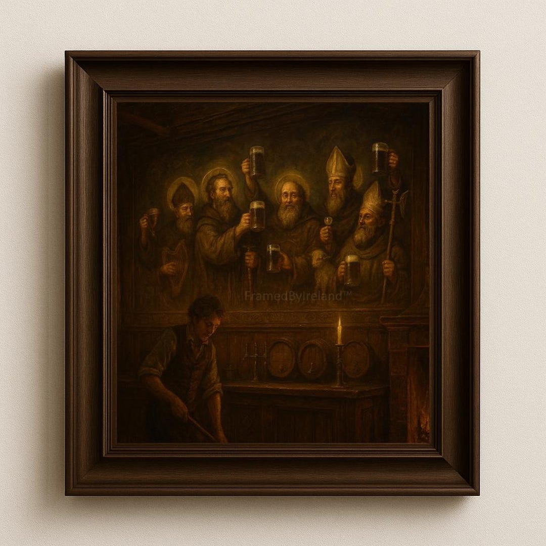 Drunken Irish Saints Art – Funny Celtic Pub Painting (digital Download ...