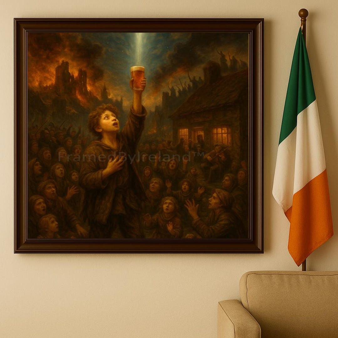 Irish Pub Legend Print – Humorous Beer Miracle, Celtic Folklore ...