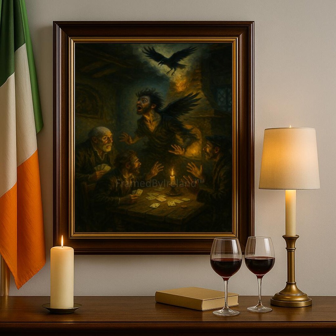 Irish Poker Ghost Story Art Print – Gothic Crow Transformation Folklore ...