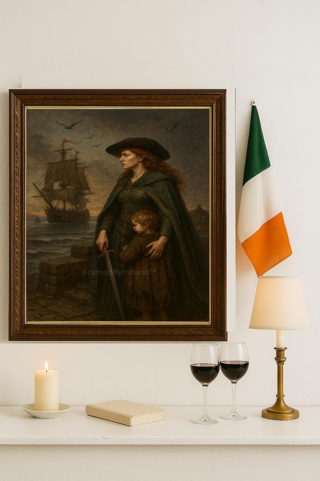 Gráinne Mhaol Art Print – Irish Pirate Queen, Celtic Warrior Mother ...
