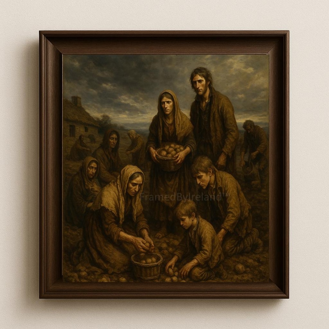 Irish Famine Painting – the Potato Harvest, Great Hunger Memorial ...