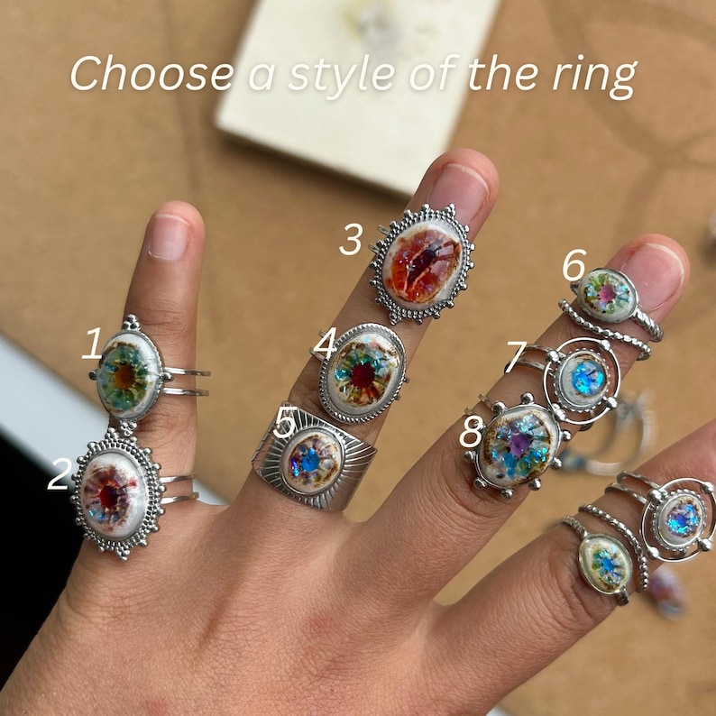 Handmade Baroque Style Exaggerated Ring, Hand-painted Pattern，porcelain ...