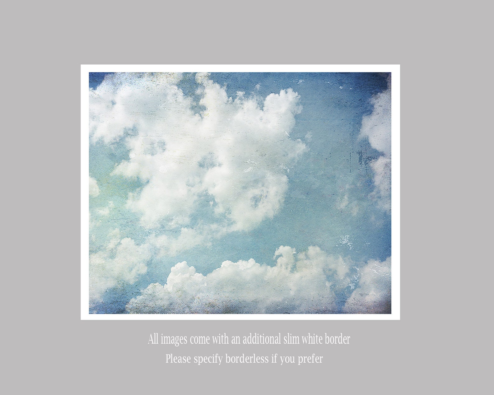 Clouds Photo, Blue Sky Print, Set of 2 Prints, Clouds Photograph ...